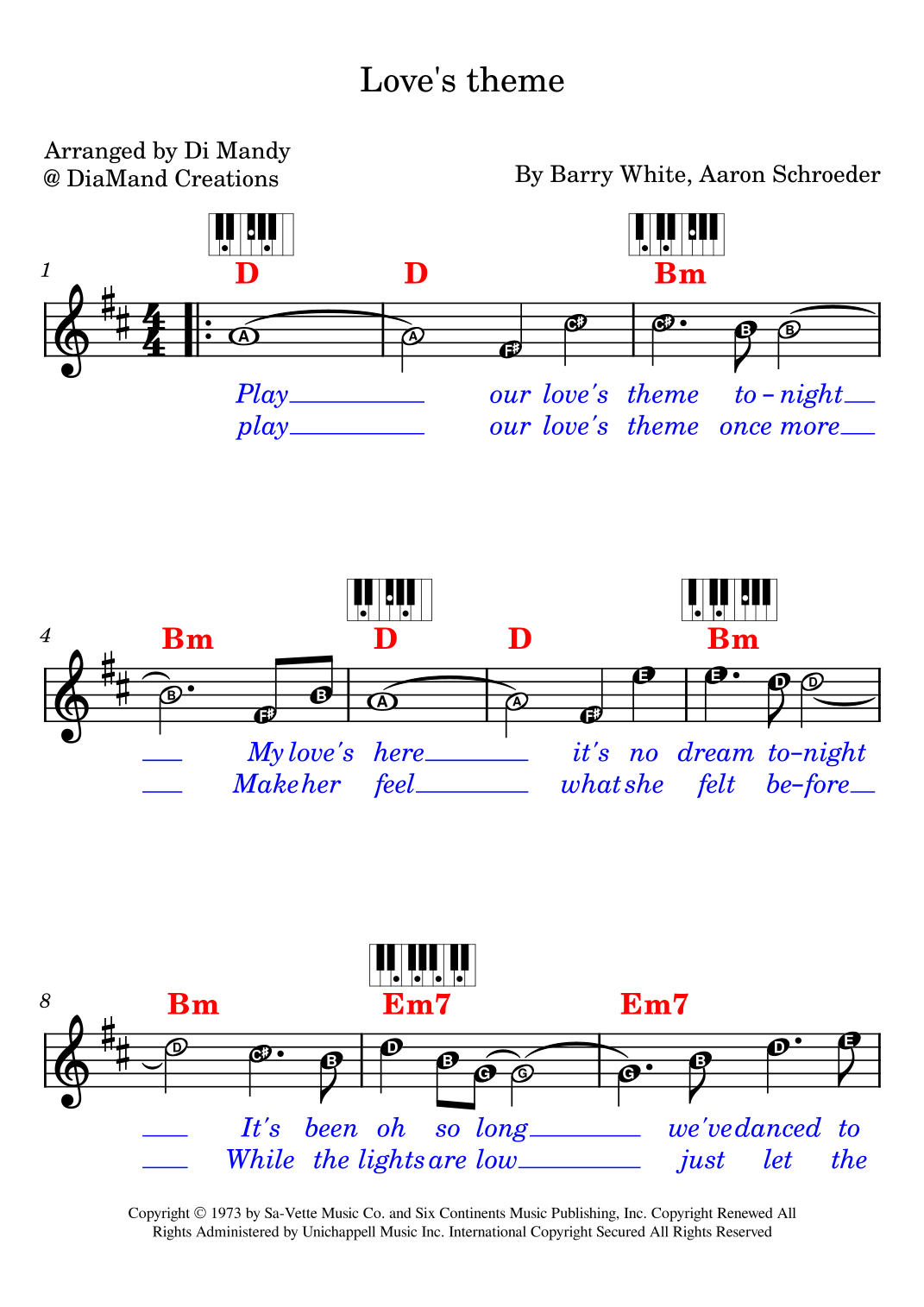 Play Our Love's Theme (arr. Dianne Mandy) by Love Unlimited Orchestra ...