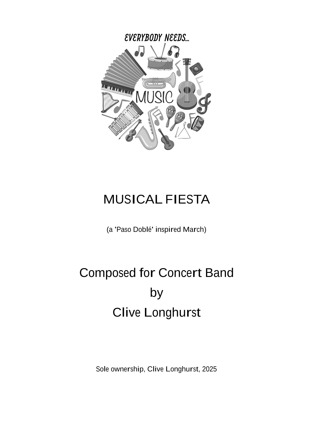 Musical Fiesta by Clive Longhurst Sheet Music for Concert Band at Sheet ...