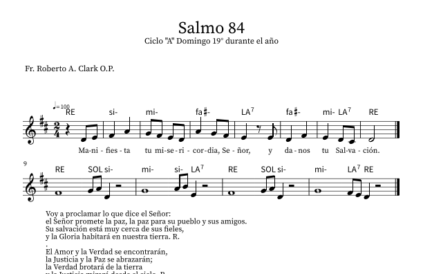 Salmo 84 by Roberto A. Clark Sheet Music for Lead Sheet / Fake Book at ...
