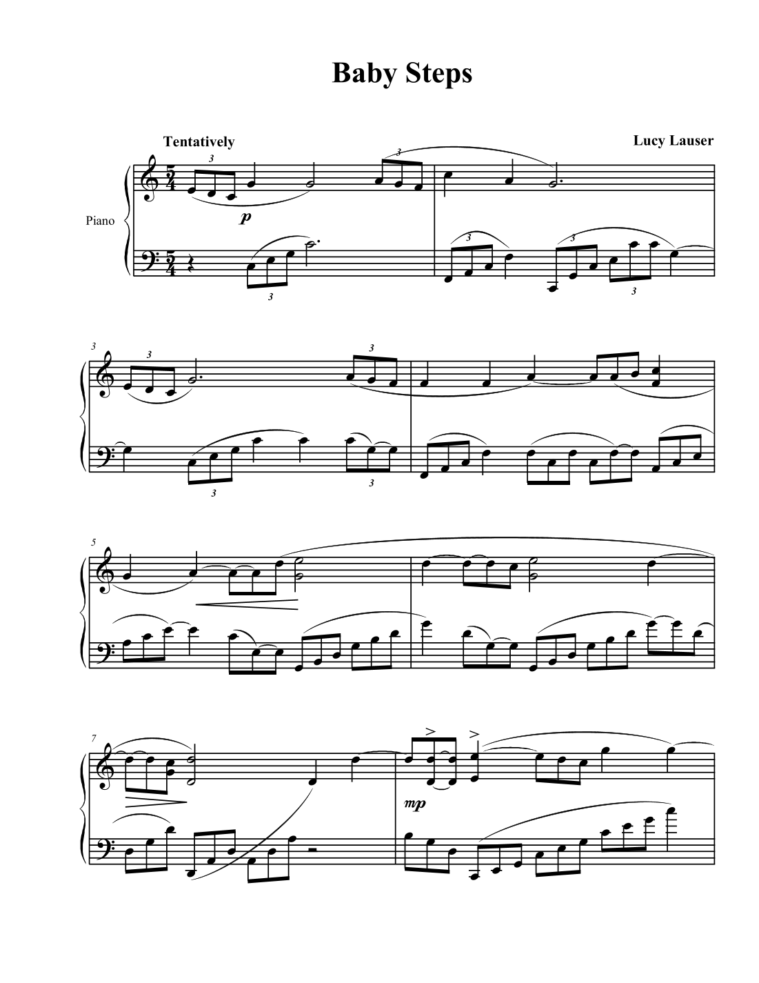 Baby Steps Album - Complete Sheet Music by Sun Tillikum Sheet Music for ...