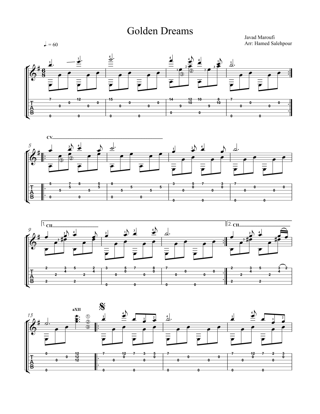 Golden Dreams (Khabha-ye Talaie) (arr. Hamed Salehpour) by Hamed ...