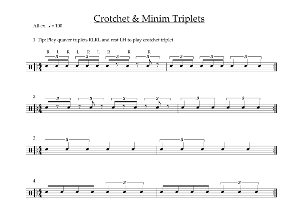 Crotchet Minim Triplets By Alex Mott Sheet Music For Educational Crotchet Minim Triplets By Alex Mott Sheet Music For Educational
