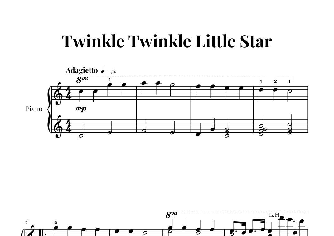 Twinkle Twinkle Little Star (arr. Glauco Fernandes) von Traditional ...