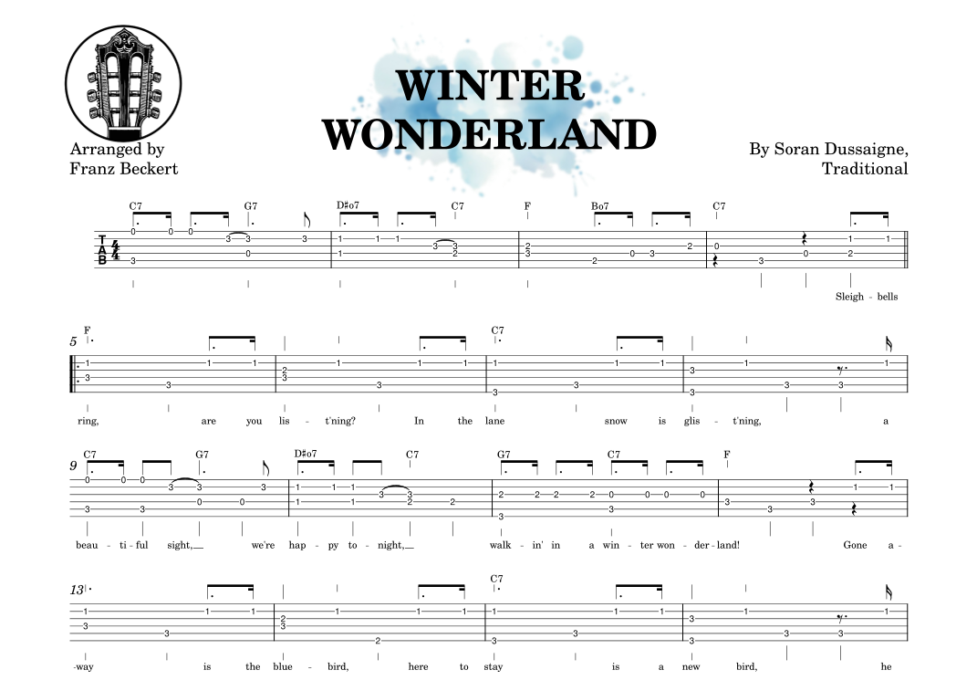 Winter Wonderland (arr. Franz Beckert) by Traditional Sheet Music for ...