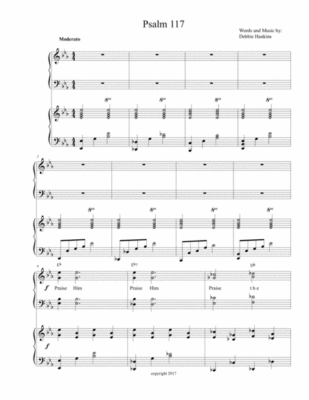 Psalm 117 by Debbie Hankins Sheet Music for SATB Choir at Sheet Music Direct