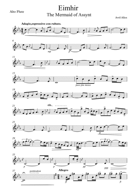 Eimhir, The Mermaid of Assynt Sheet Music | Newmarket Music | Flute Solo