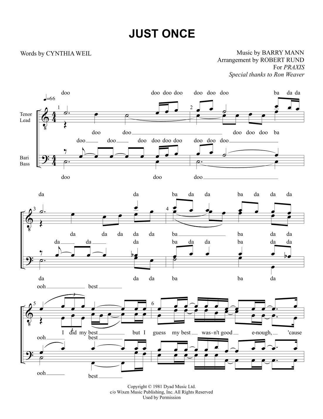 Just Once (arr. Robert Rund) von Quincy Jones Featuring James Ingram ...