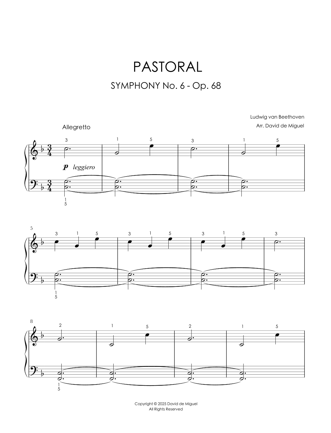 Ludwig van Beethoven | Pastoral - Symphony No. 6 Op. 68 (arr. David de ...