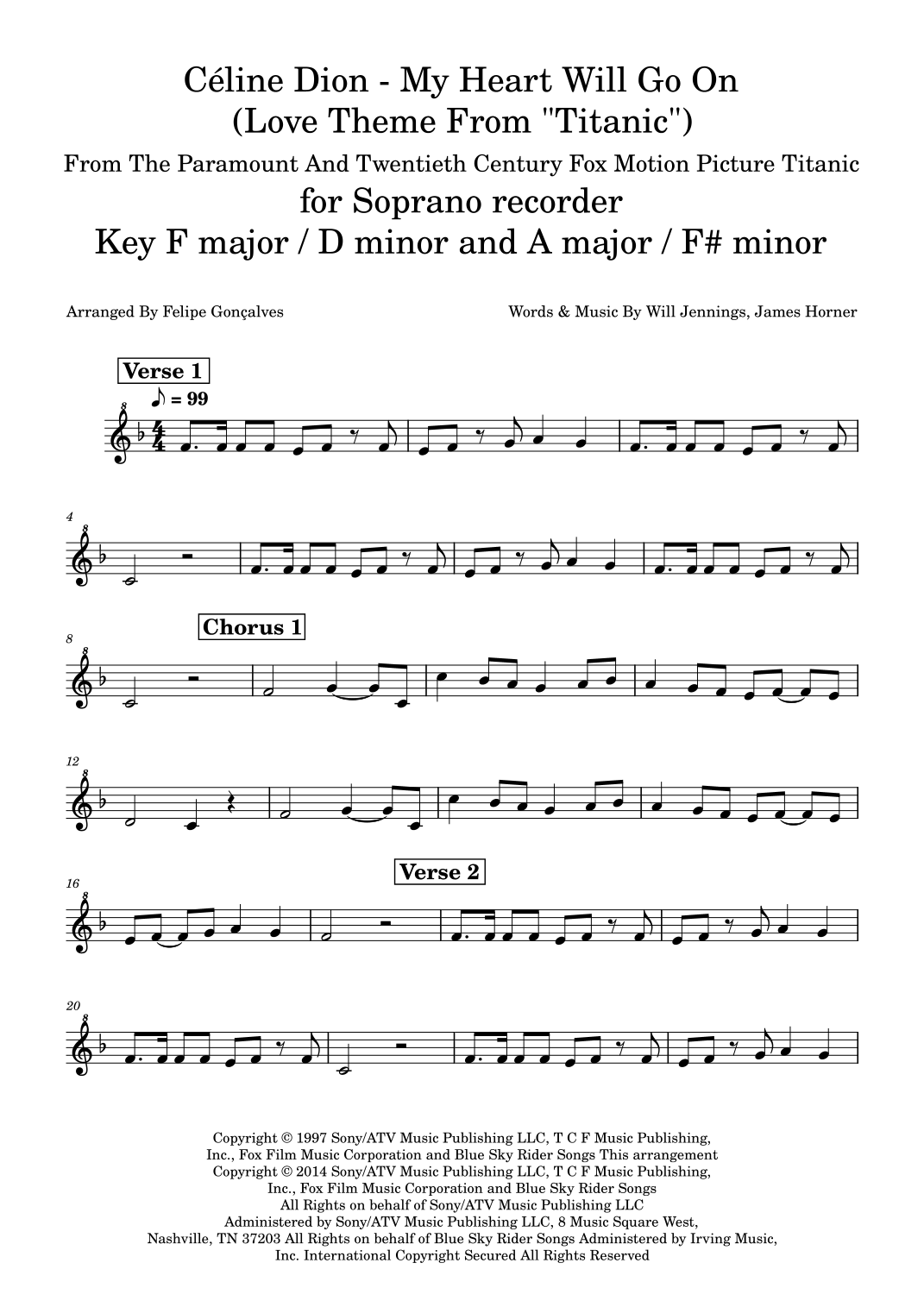 My Heart Will Go On (Love Theme From 'titanic') (arr. Felipe Gonçalves ...