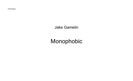 Monophobic by Jake Gamelin Sheet Music for Percussion Ensemble at Sheet ...