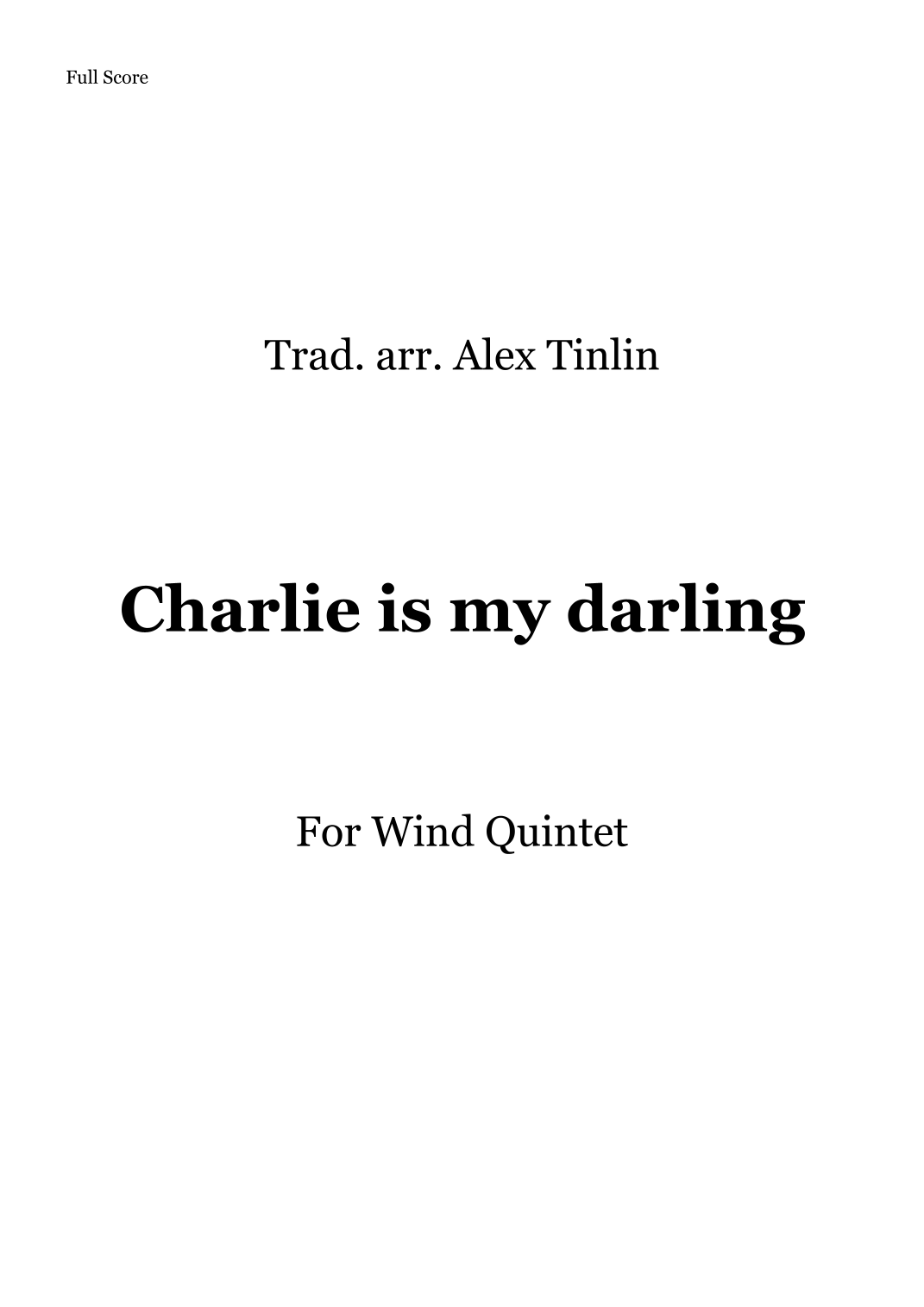 Charlie is my darling (arr. Alex Tinlin by Alex Tinlin Sheet Music for ...