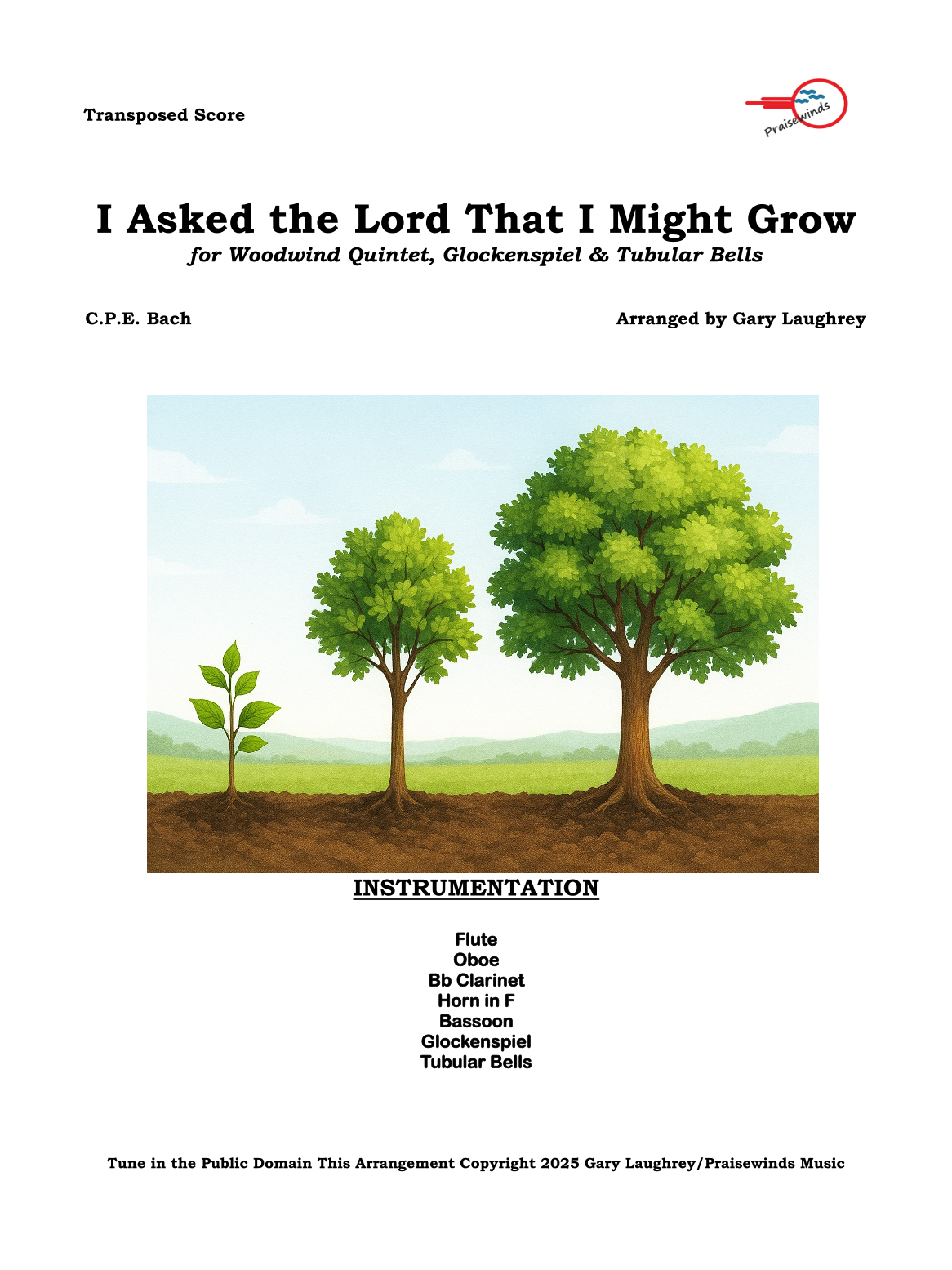 I Asked the Lord That I Might Grow (arr. Gary Laughrey) by C.P.E. Bach ...