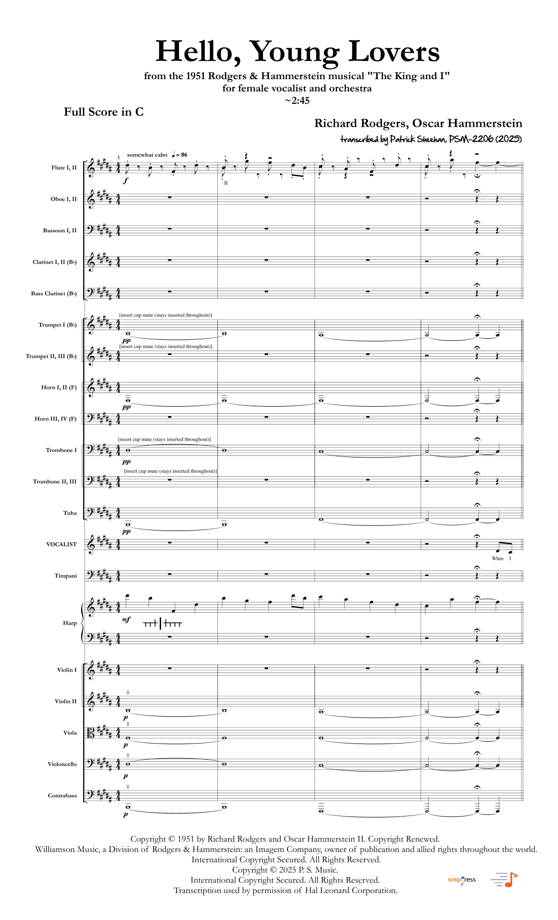Hello, Young Lovers (arr. Patrick Sheehan) by Stevie Wonder Sheet Music ...