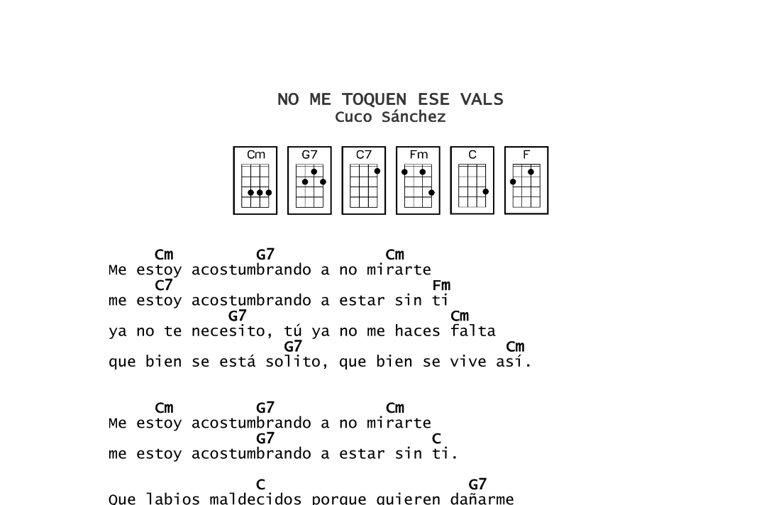 No me toquen ese Vals (arr. Leo Baeza) by Cuco Sanchez Sheet Music for ...