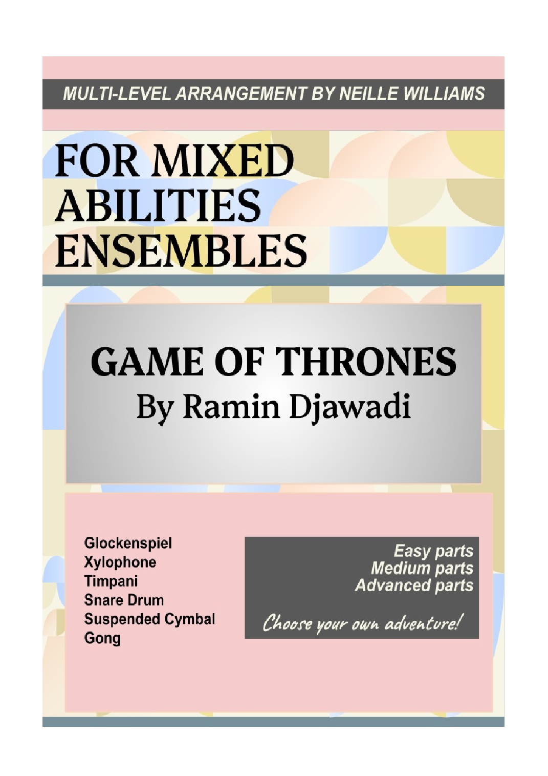 Game Of Thrones (arr. Neille Williams) by Various Sheet Music for ...
