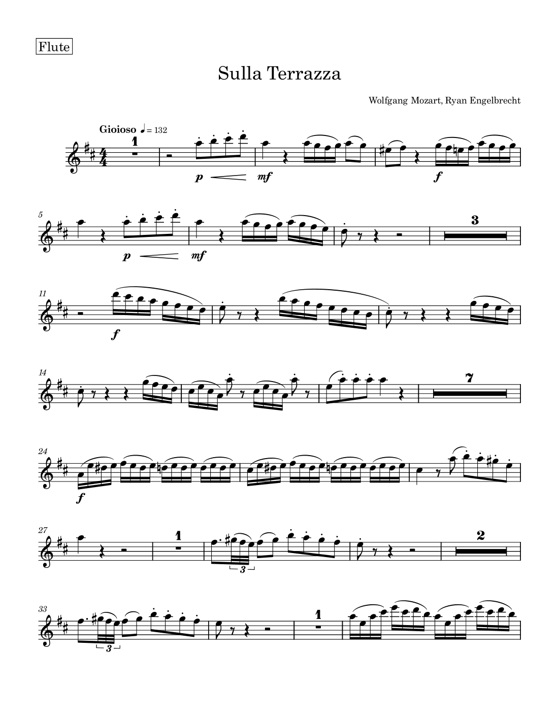 Sulla Terrazza - Flute (arr. Ryan Engelbrecht) by Ryan Engelbrecht ...