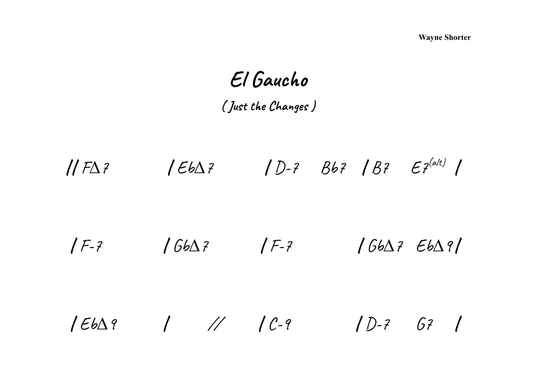 El Gaucho (arr. Bronson Ferdinand Wright) von Joel Frahm Alex Norris ...