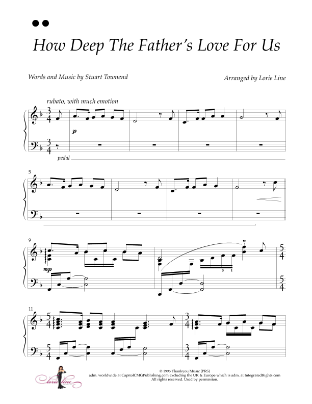 How Deep The Father's Love For Us (arr. Lorie Line) by Nichole Nordeman ...