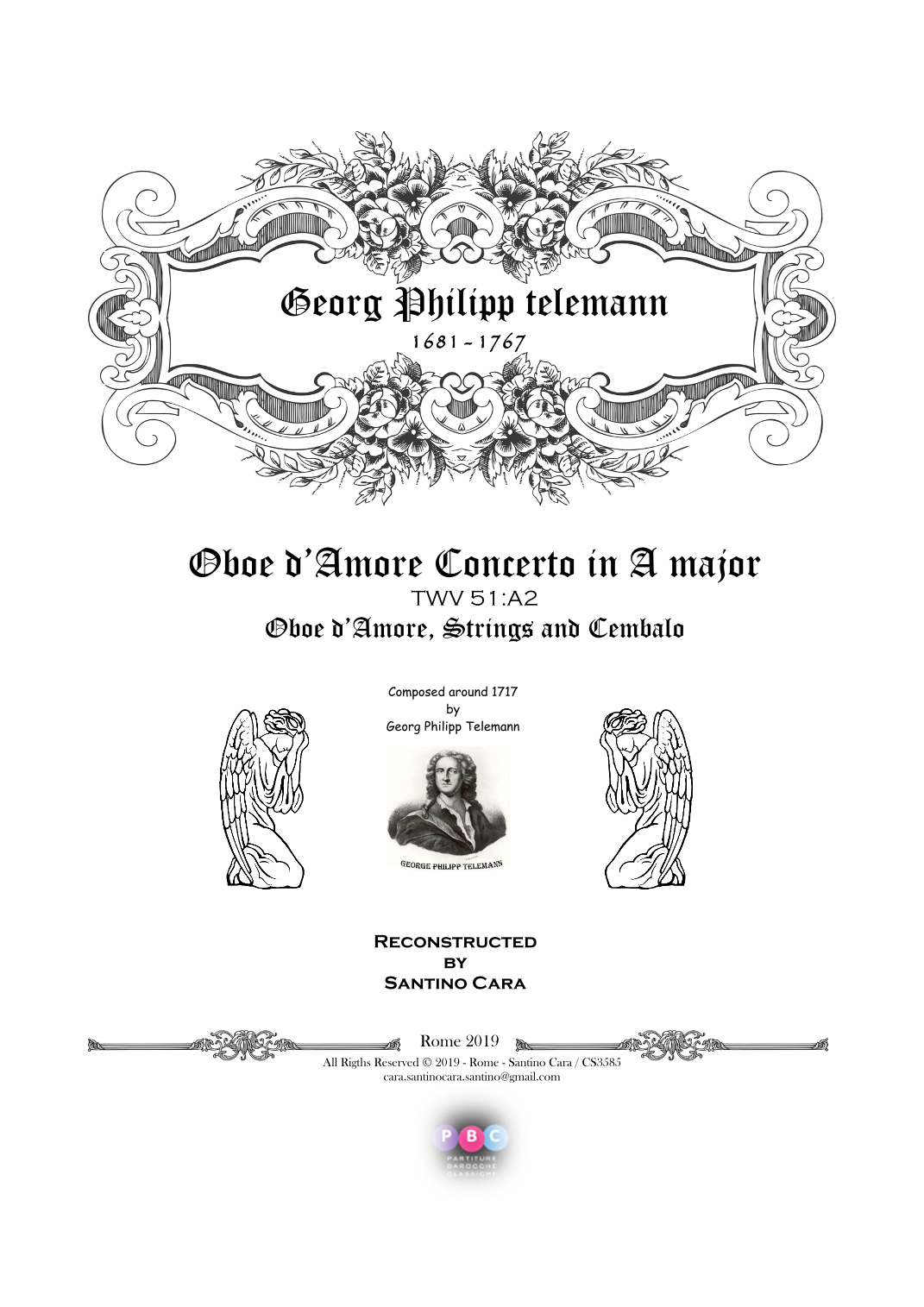 Telemann - Concerto in A major TWV 51-A2 for Oboe d'Amore, Strings and ...