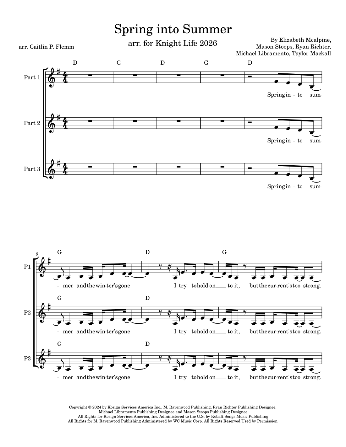 Spring Into Summer (arr. Caitlin P. Flemm) by Mason Stoops Sheet Music ...