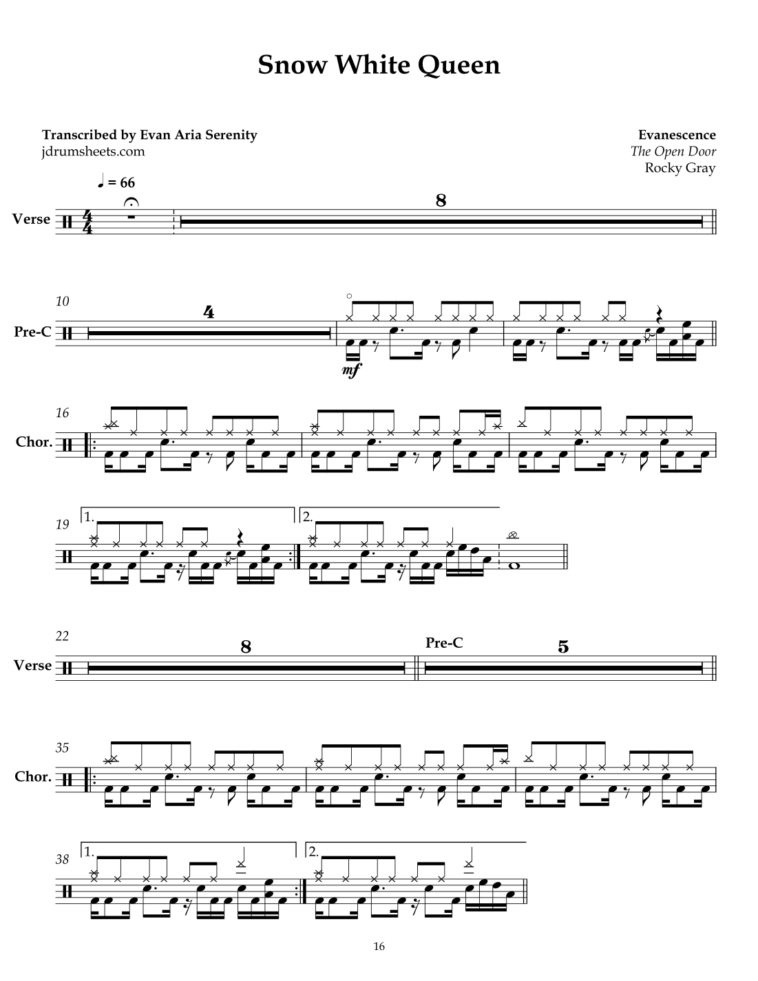 Snow White Queen (arr. Evan Aria Serenity) par Terry Balsamo Partitions ...