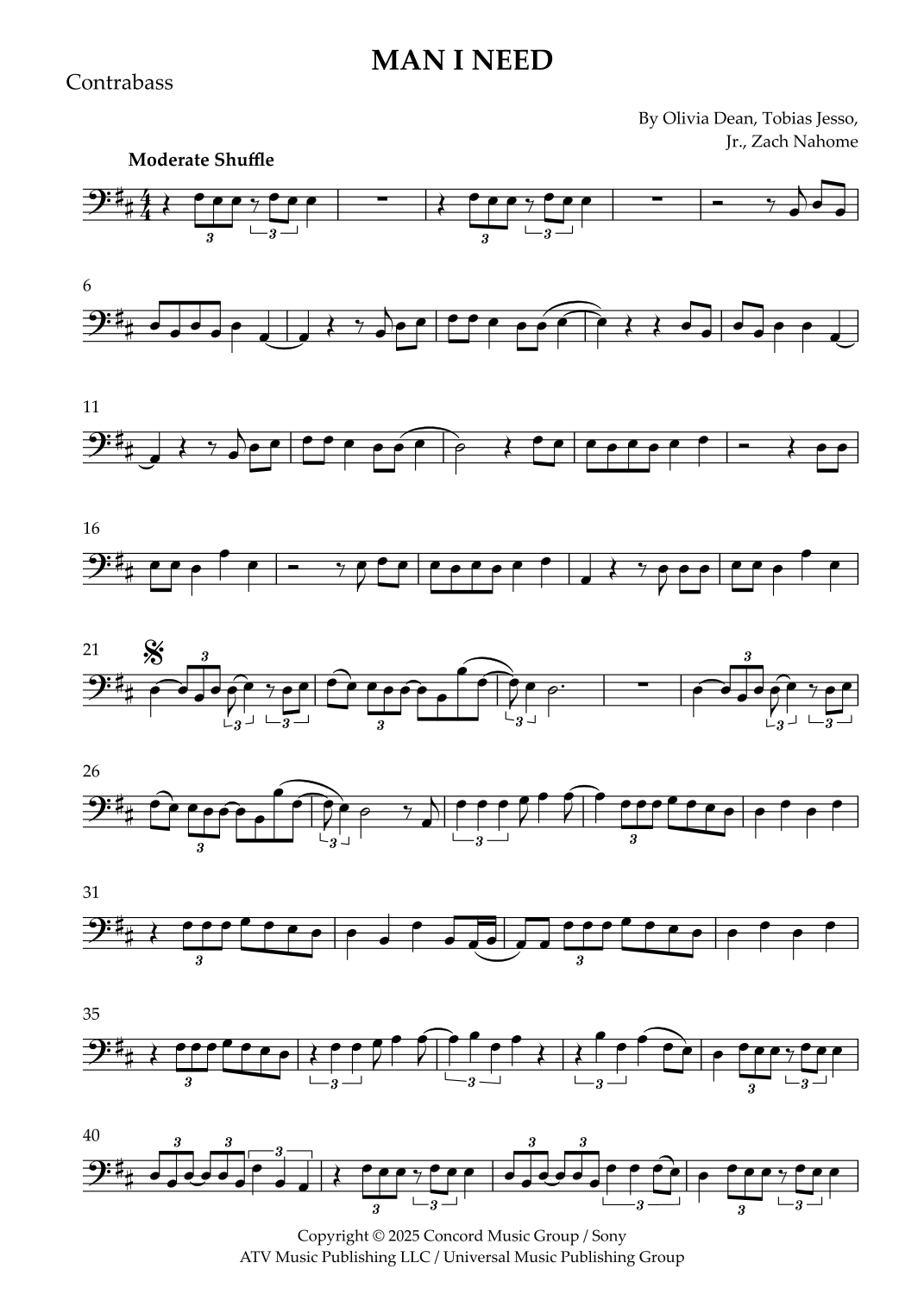 Man I Need (arr. Matheus Felix) par Olivia Dean Partitions pour ...