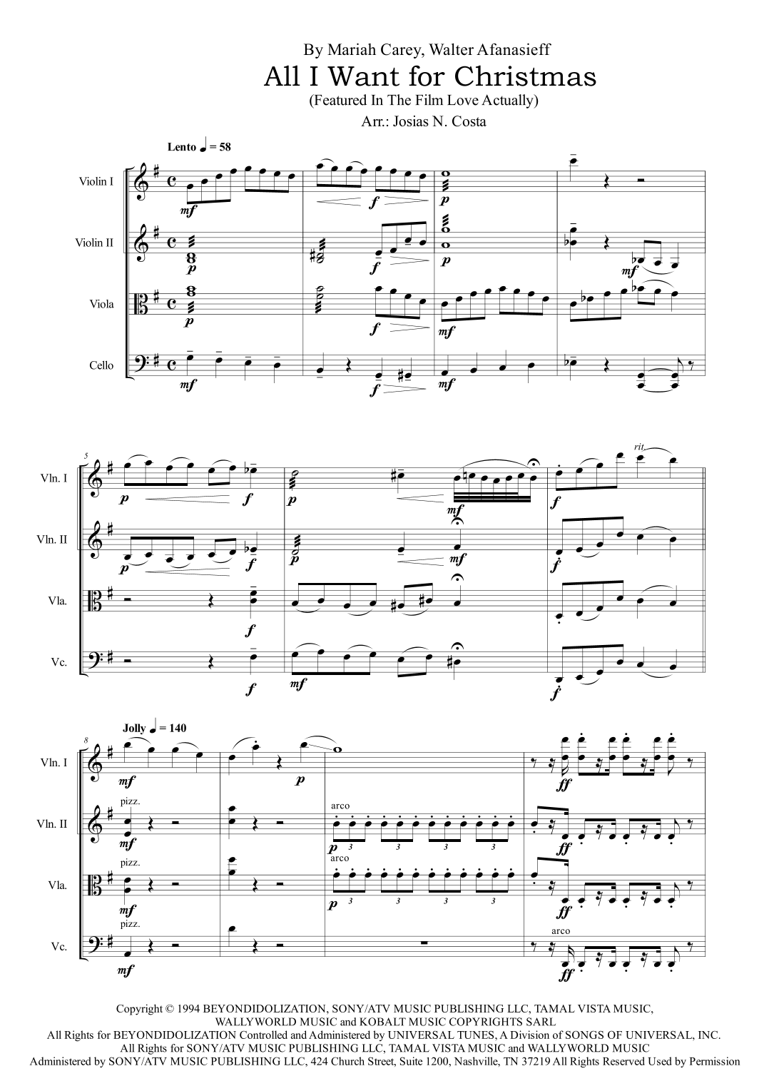 All I Want For Christmas Is You (arr. Josias Nascimento da Costa) by ...