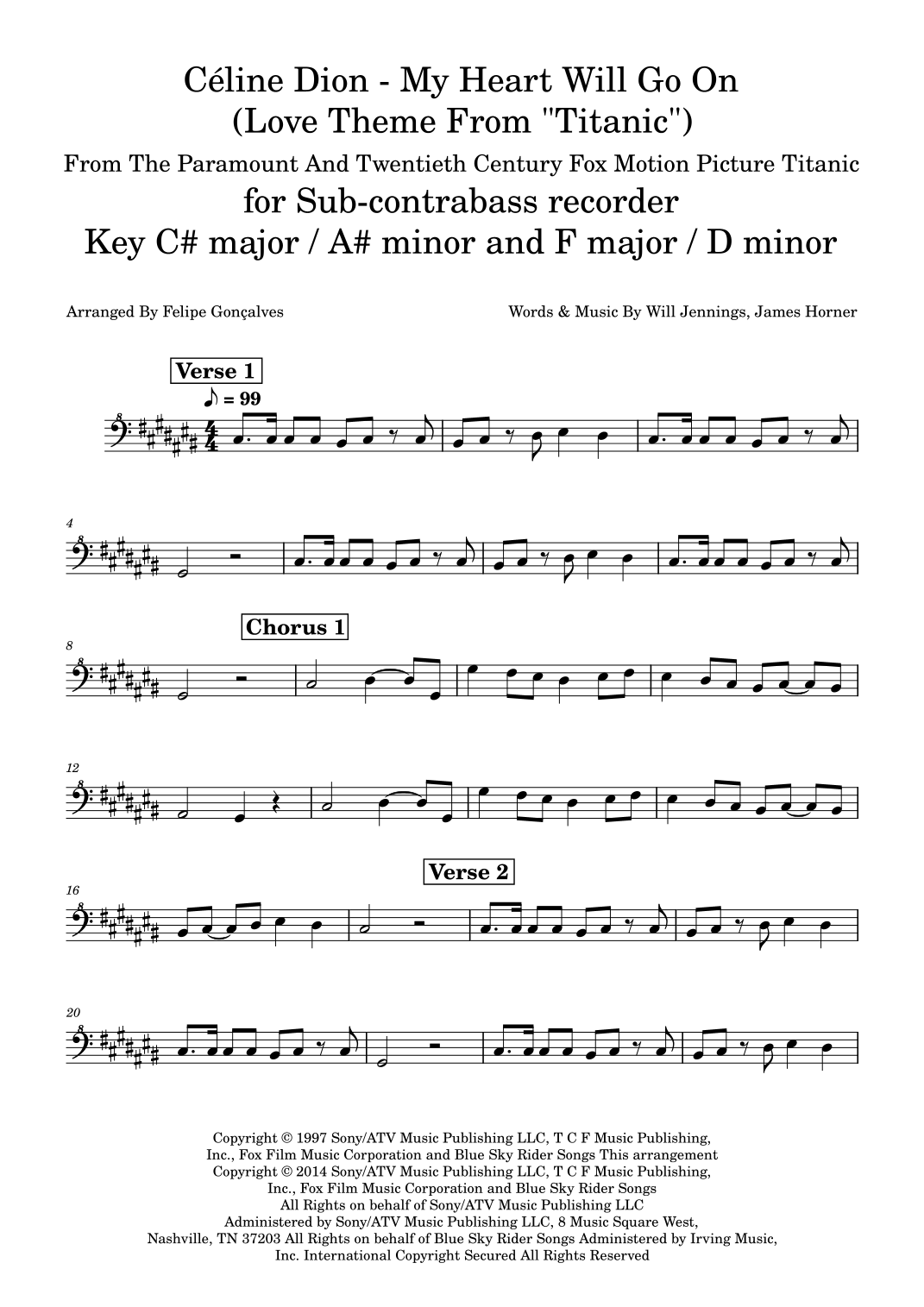 My Heart Will Go On (Love Theme From 'titanic') (arr. Felipe Gonçalves ...