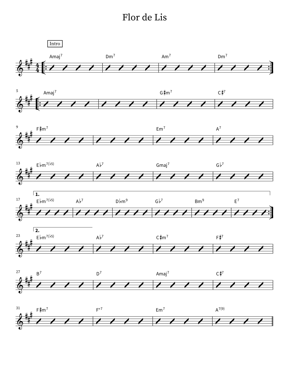 Flor De Lis (Upside Down) (arr. Miguel Matt Rivero) von Djavan Viana ...