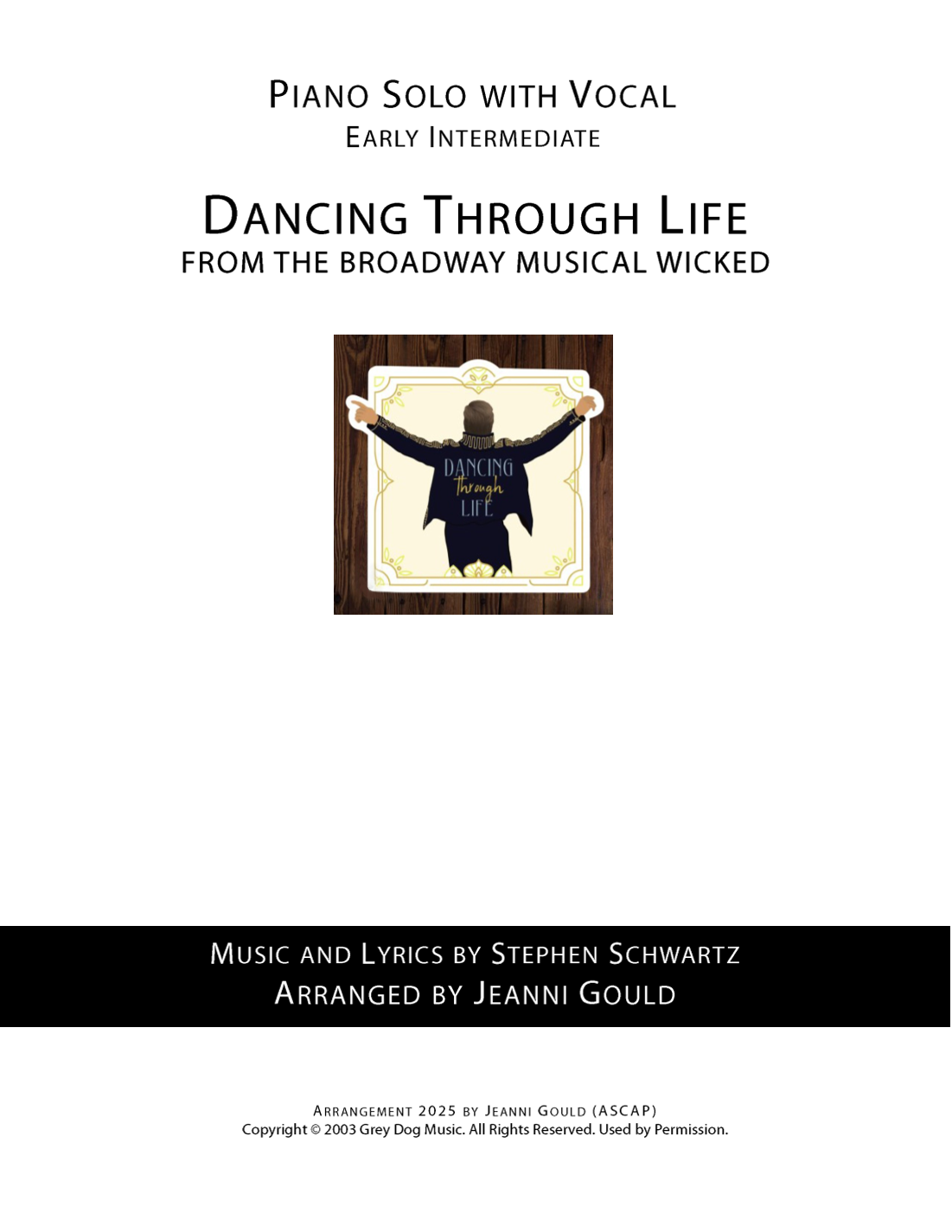 Dancing Through Life (arr. Jeanni Gould) by Stephen Schwartz Sheet ...