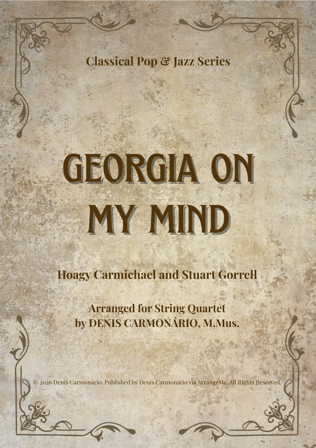 Georgia on my Mind (arr. Denis Carmonário) by Hoagy Carmichael and ...