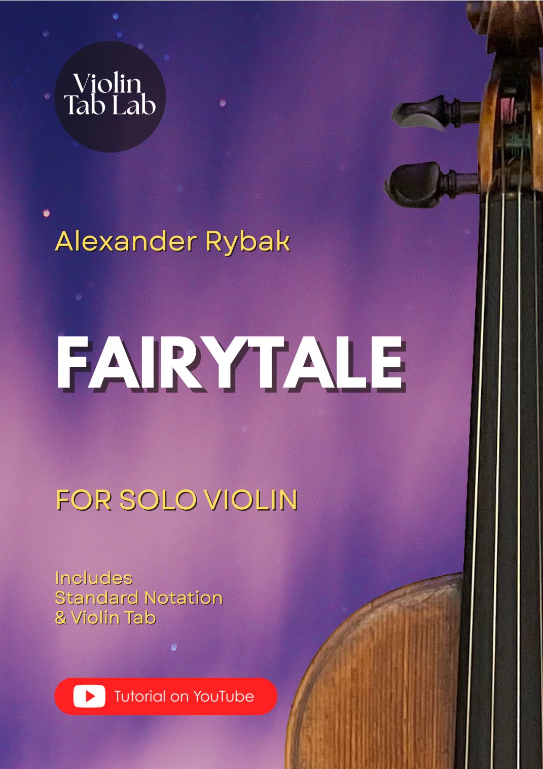 Fairytale (arr. Violin Tab Lab) by Alexander Rybak Sheet Music for ...