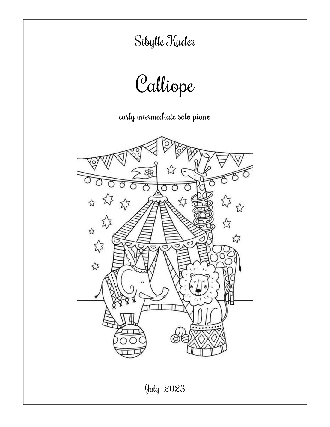 Calliope in F major for early intermediate solo piano Sheet Music ...