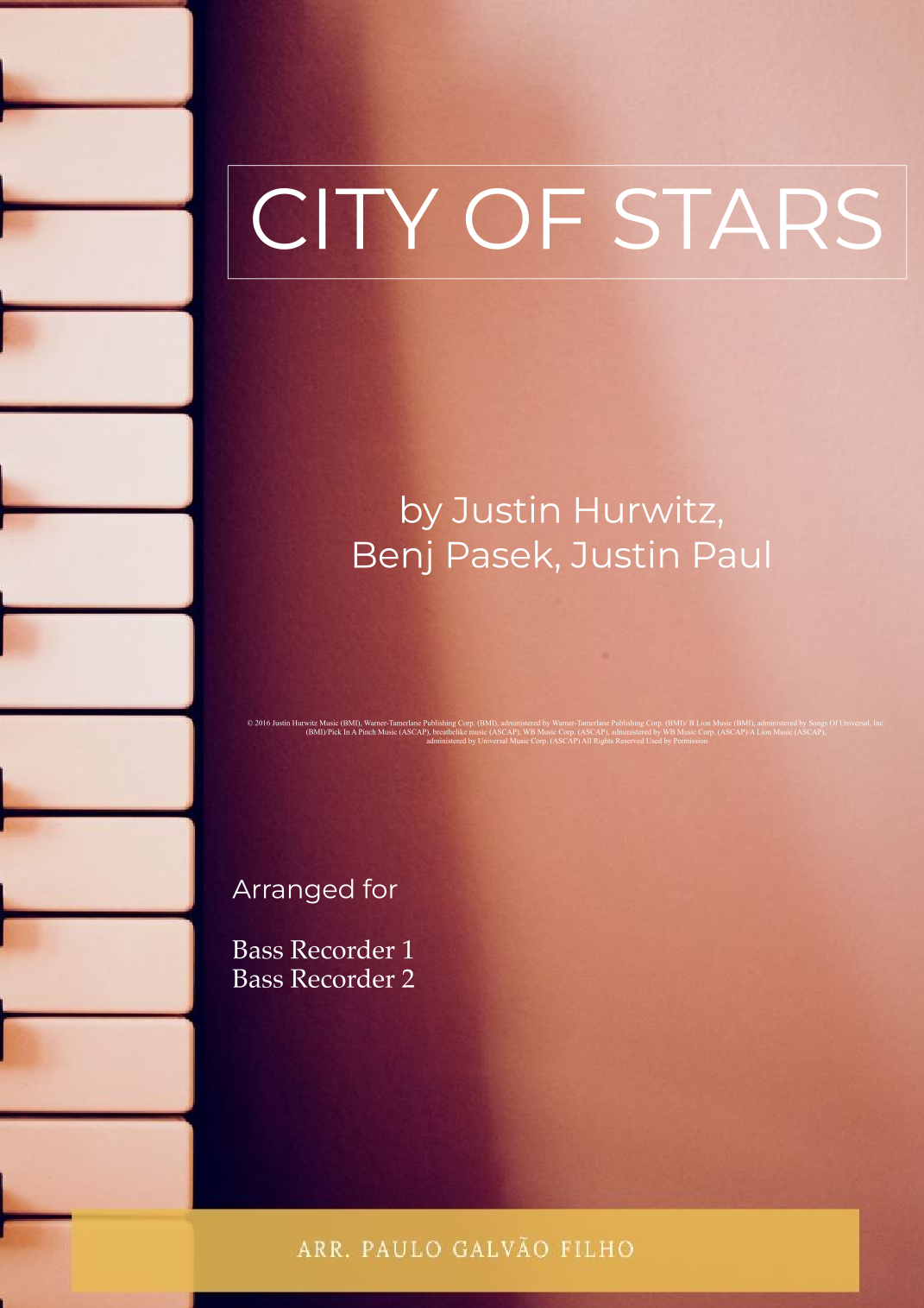 City Of Stars (arr. Paulo Galvão Filho) by Emma Stone Sheet Music for ...