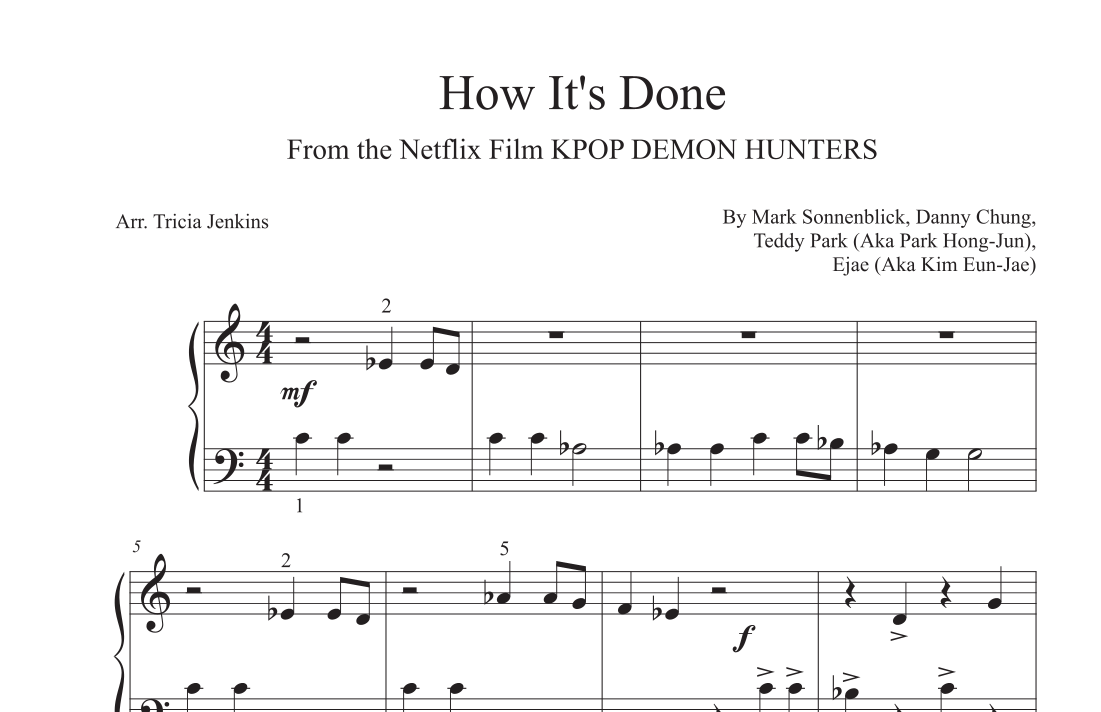 How It's Done (arr. Tricia Jenkins) by Huntr/X (Ejae, Audrey Nuna And ...