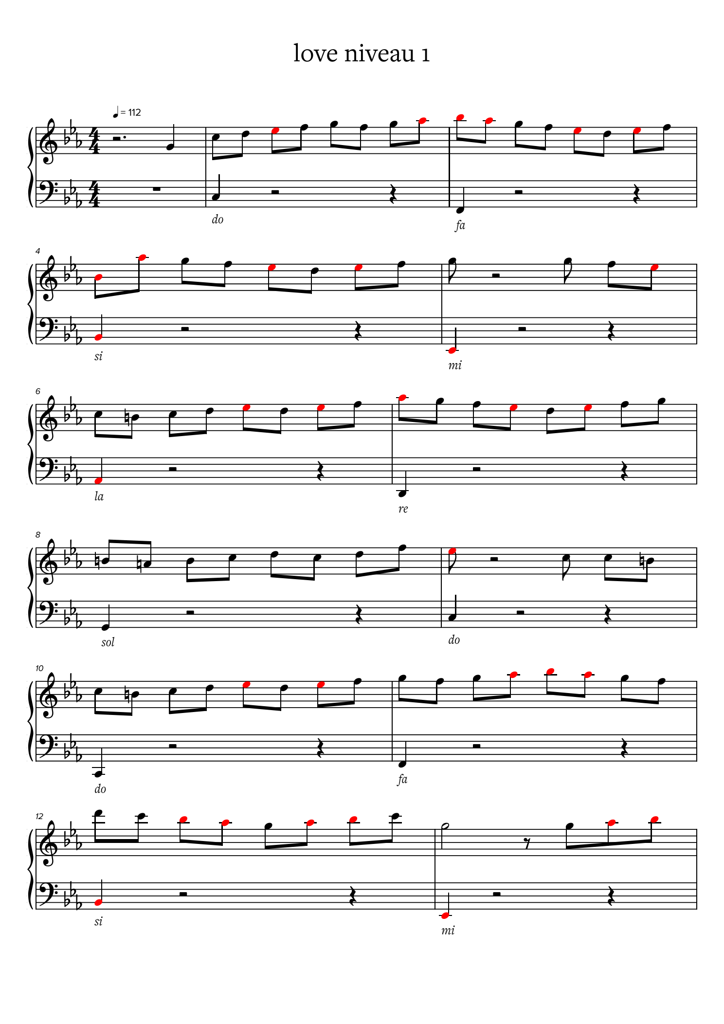 Love niveau 1 by Sofiane Pamart Sheet Music for Piano Solo at Sheet ...