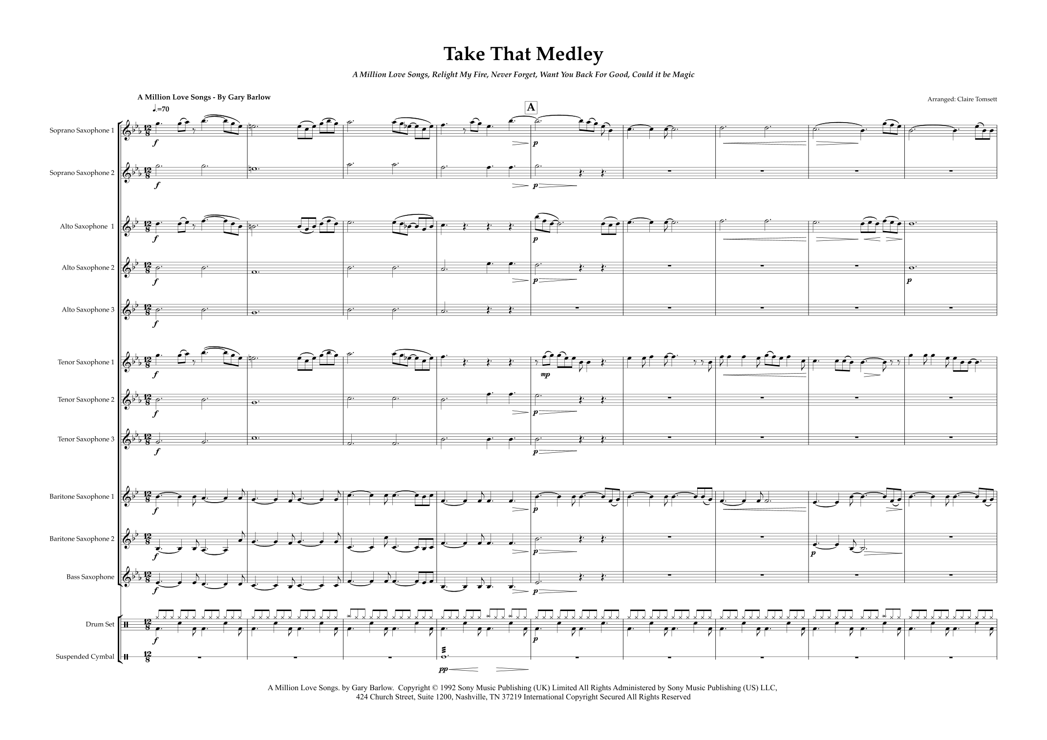 Medley: A Million Love Songs with Relight My Fire, Never Forget, Back ...