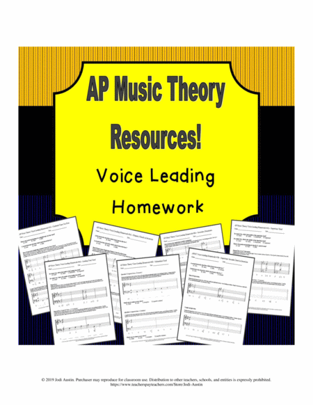 AP Music Theory - Voice Leading Homework Pack Noten | Jodi Austin ...