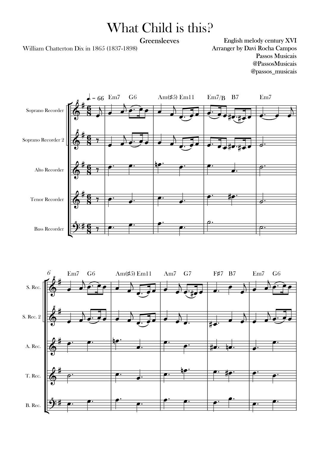 What Child is this? (Greensleeves) (arr. Davi Rocha Campos) by Davi ...