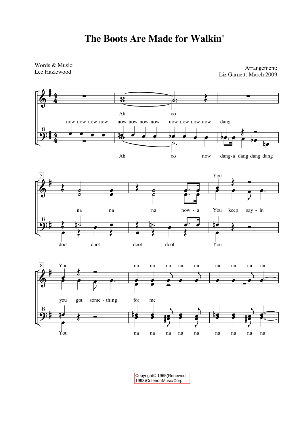 These Boots Are Made For Walkin' (arr. Liz Garnett) por Jessica Simpson ...