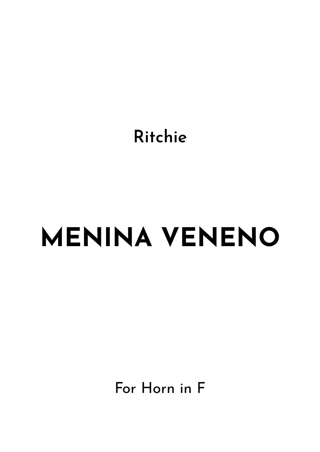 Menina Veneno (arr. Jireh J.) par Bernardo Vilhena Partitions pour Cor ...