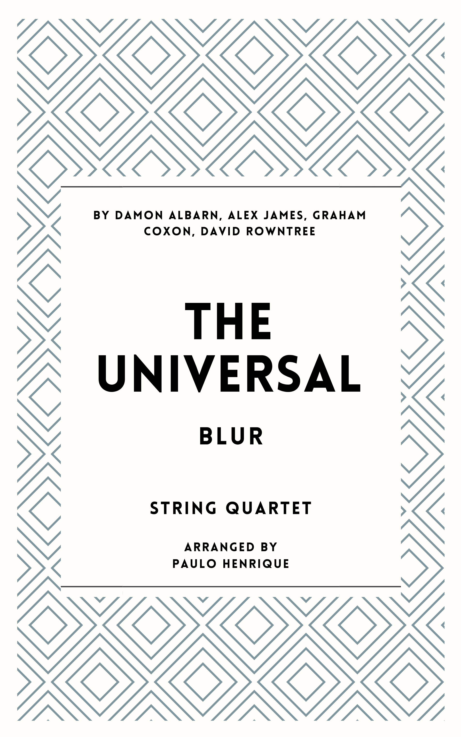 The Universal (arr. Paulo Henrique) by Blur Sheet Music for String ...