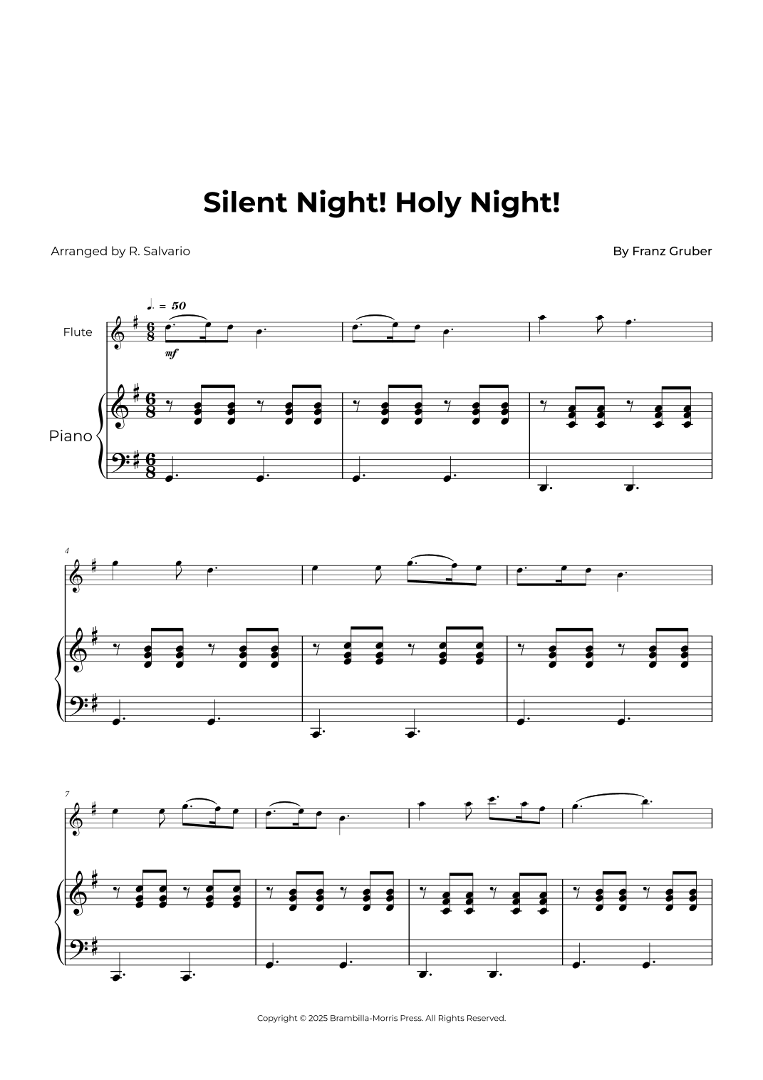 Silent Night! Holy Night! - Flute (With Piano Accompaniment) (arr. R ...
