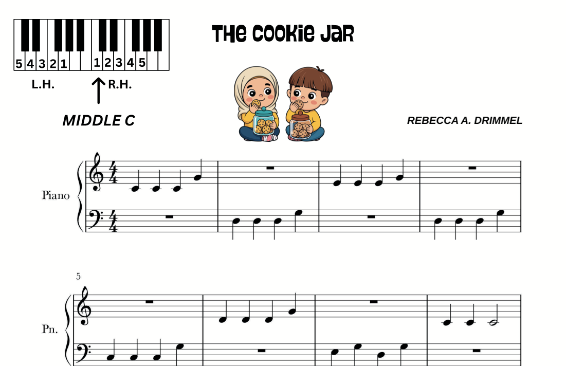 The cookie jar by Rebecca A. Drimmel Sheet Music for Easy Piano at ...
