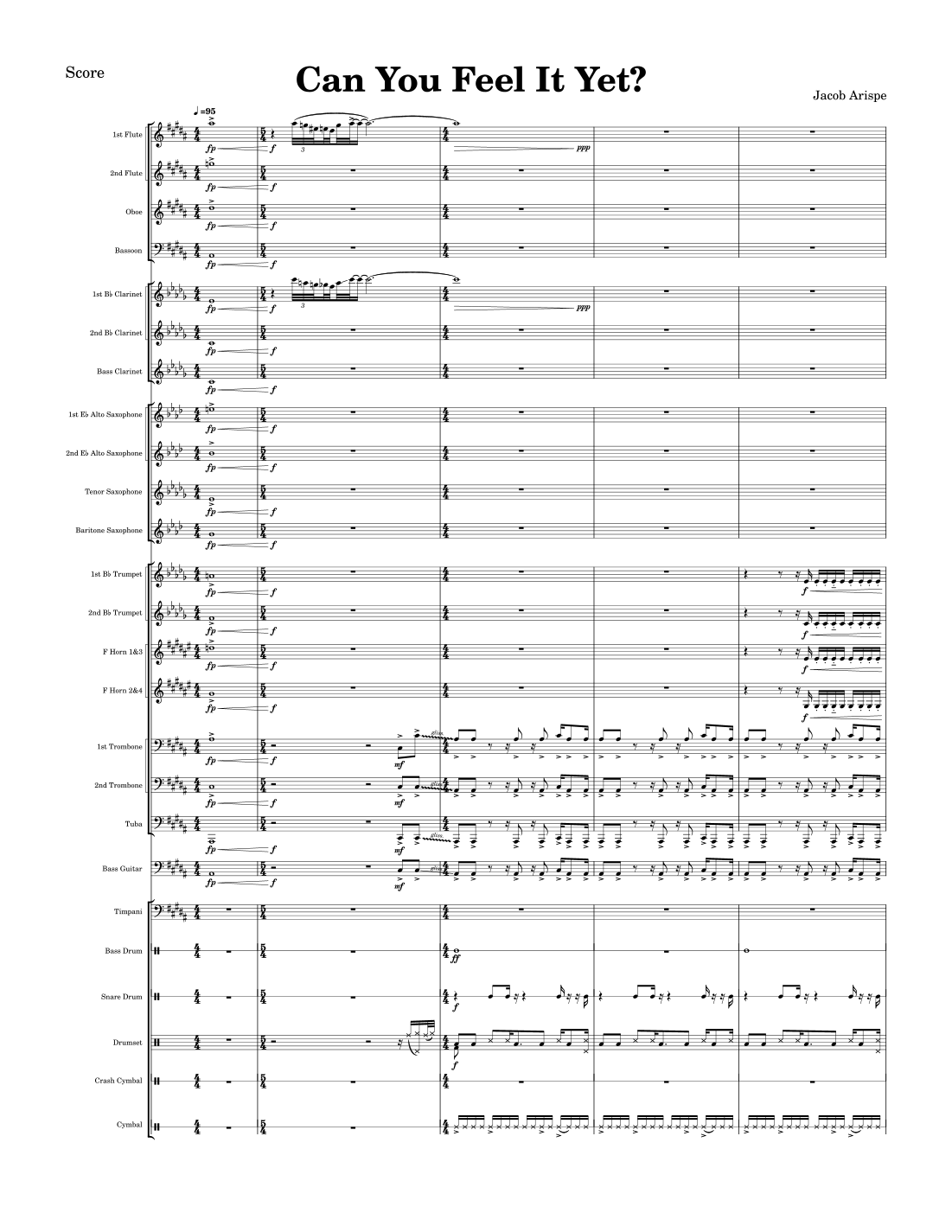 Can You Feel It Yet? Sheet Music | Jacob Arispe | Concert Band