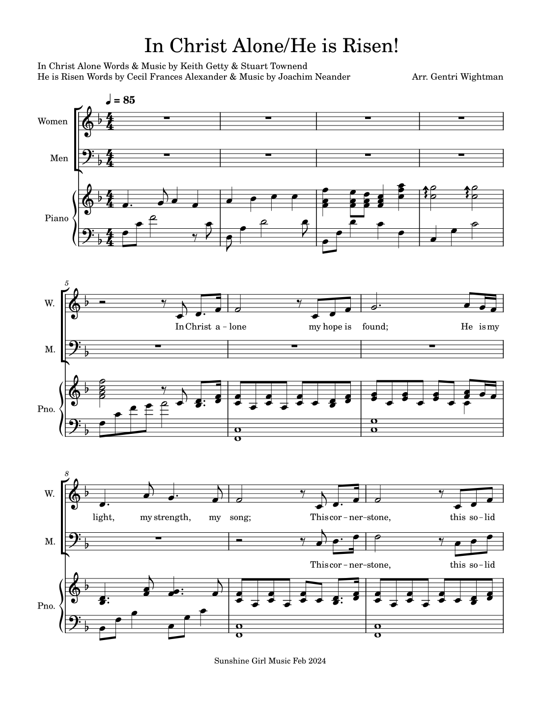In Christ Alone (arr. Gentri Wightman) by Keith Getty Sheet Music for ...