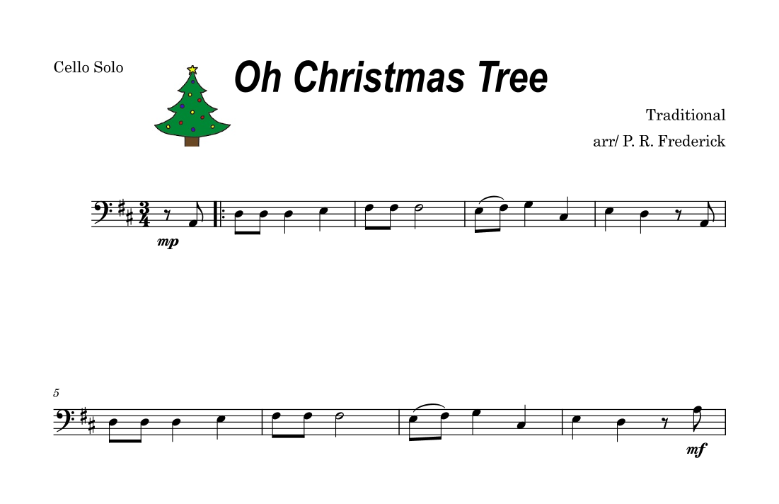 Oh Christmas Tree (arr. P. R. Frederick) by Traditional Sheet Music for ...