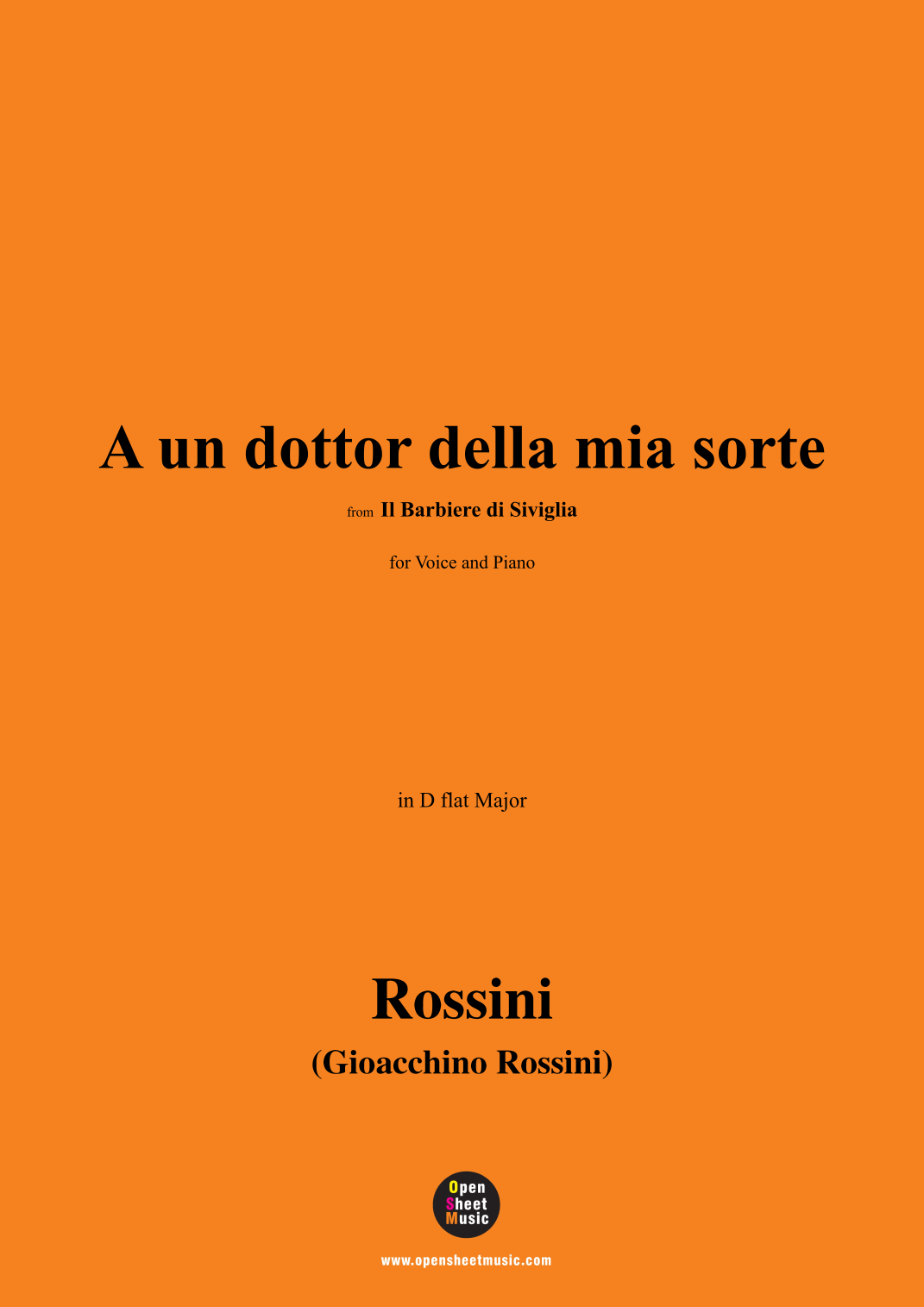 Rossini-A un dottor della mia sorte,in D flat Major, (arr. OSM) by ...