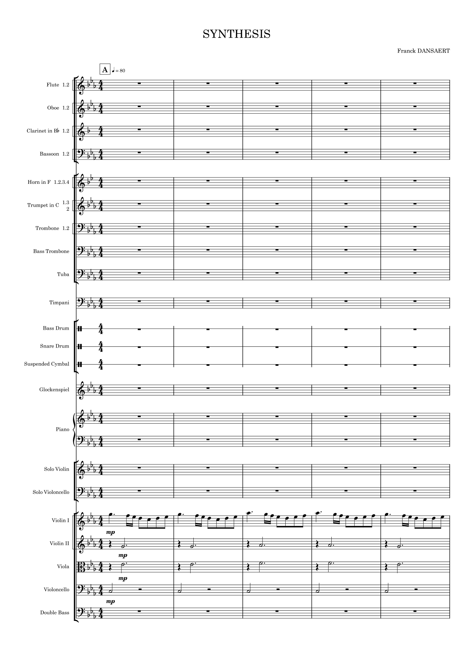 Synthesis - Score Only by Franck Dansaert Sheet Music for Full ...