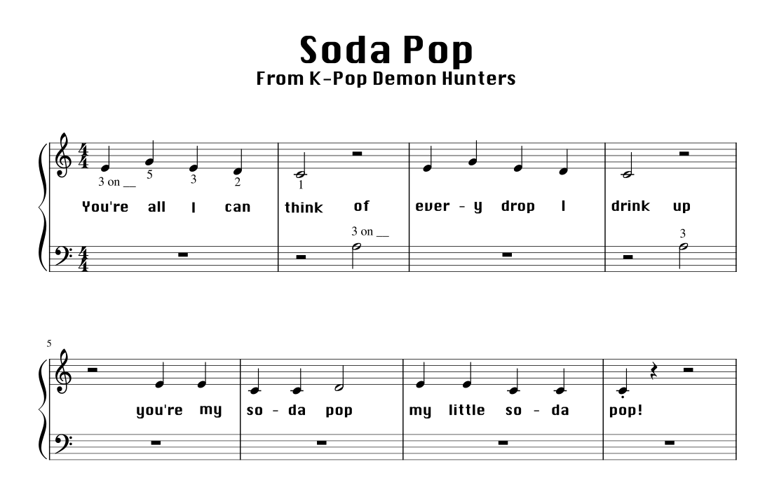 Soda Pop (arr. Isabel Nakahara) by Saja Boys (K-Pop Demon Hunters ...
